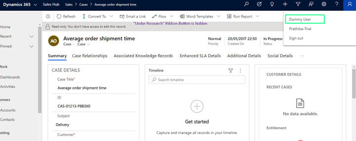 How to Hide or Display Ribbon Button in Dynamics CRM 365?