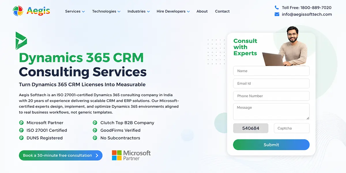 Microsoft Dynamics 365 CRM Consulting Services
