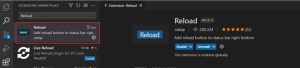 How do you update reload extensions in VS Code?