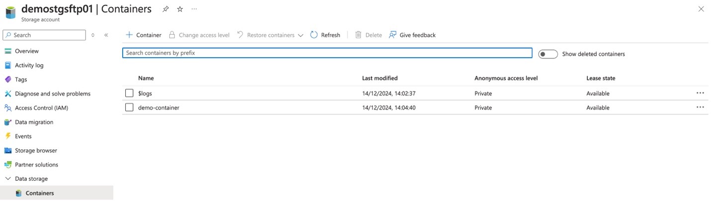 Access SFTP enabled Azure BLOB Storage with C# SSH.NET